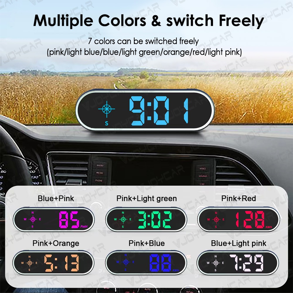 New Colorful Display GPS Digital Speedometer Time Clock HUD Display ...