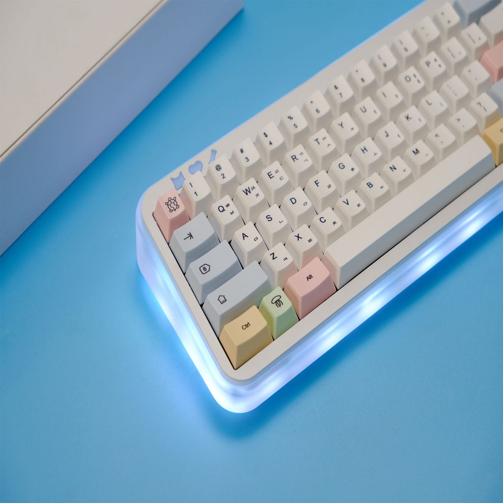 GMK Chalk Keycaps Set 151 Keys PBT Keyboard Cap Cherry Profile game ...