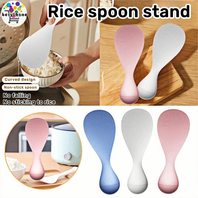 Rice spoon a rice spoon that can stand upright without pouring or ...