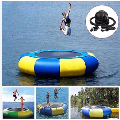 Lightweight and portable Air floating trampoline, seawater park PVC ...