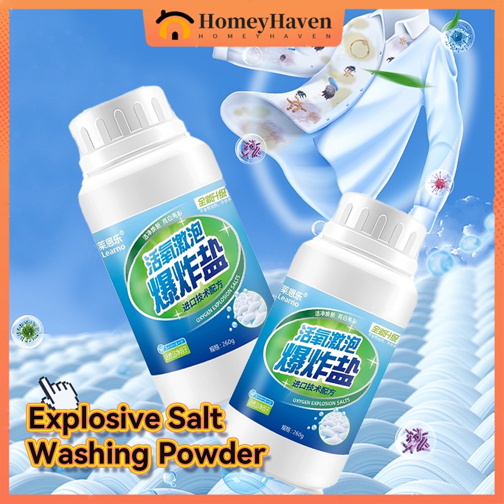 Explosive Salt 260g Washing Powder Bleaching Powder Brightener Remove Stain and Yellowing Strong ...