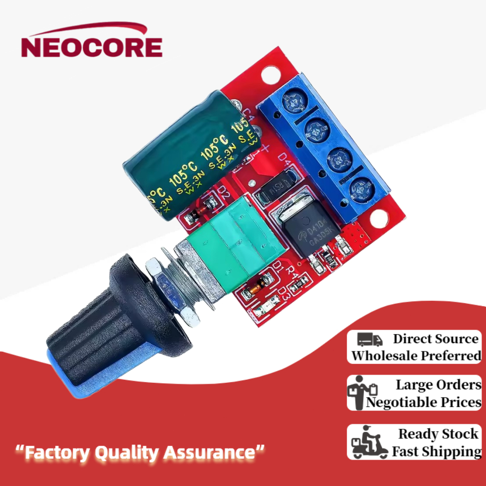Mini DC Motor Speed Controller Module DC-DC 4.5V-35V 5A 90W PWM 12V Adjustable Speed Regulator ...