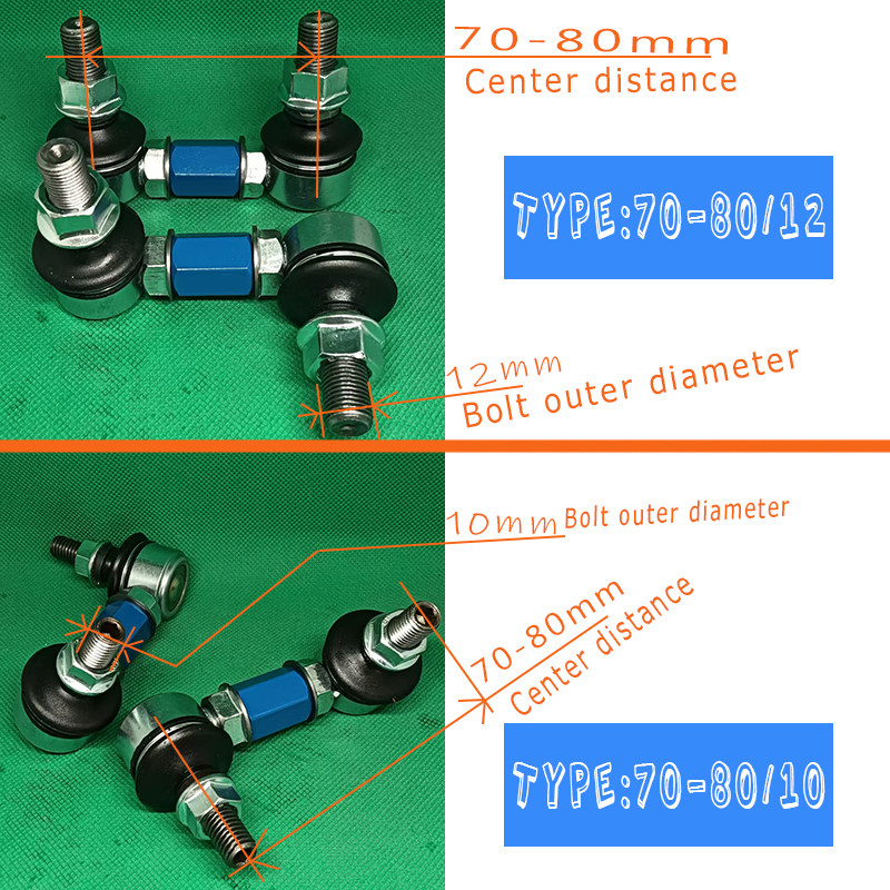 Stabilizer link Adjustable Stabilizer link /(CD:70-80mm/BOD:12mm&10mm ...