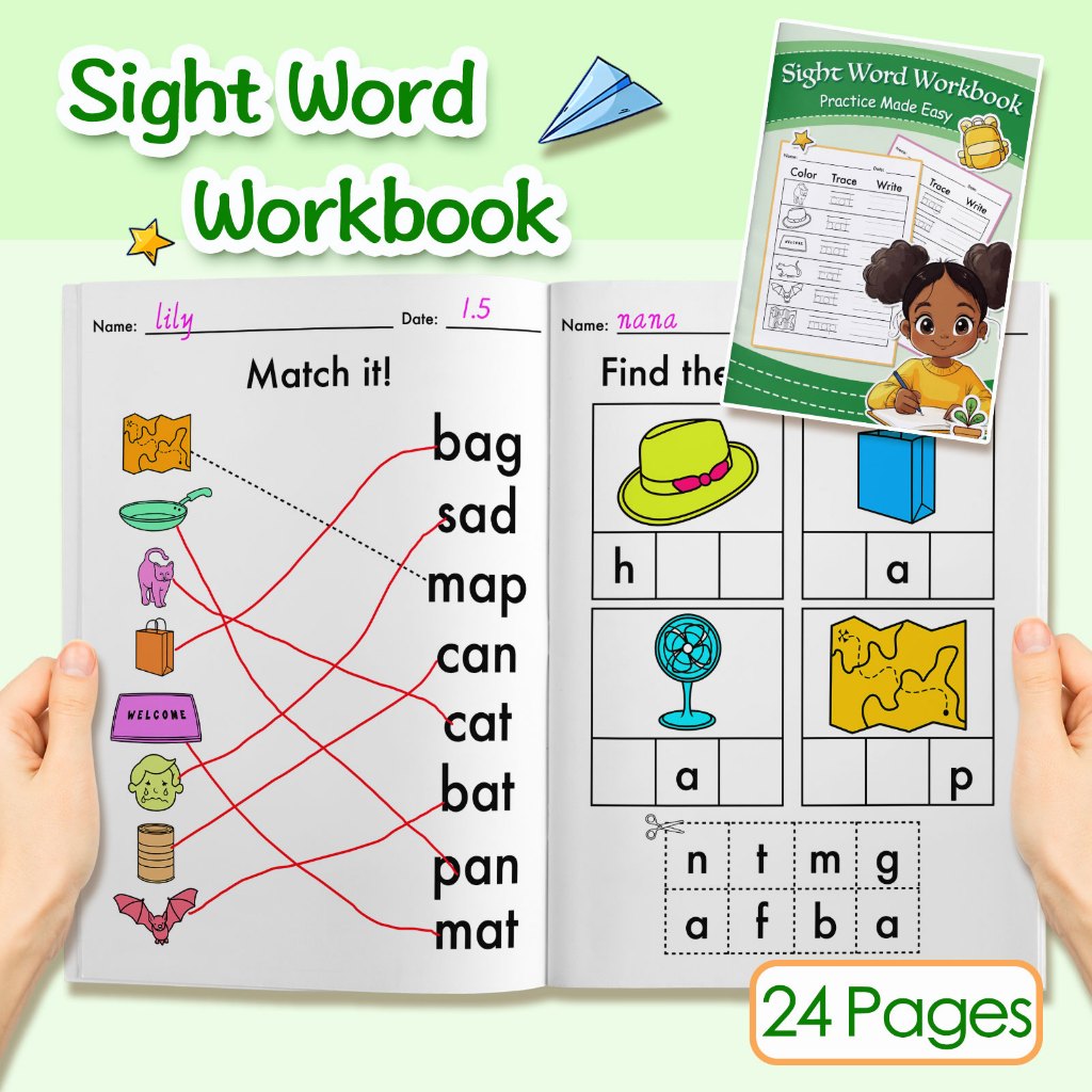 Sight Word Workbook Set for Kids(2nd Edition)|Trace, Write, Build ...