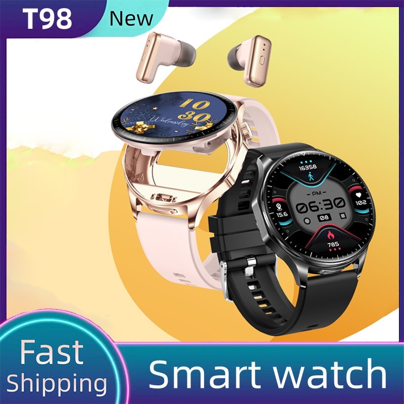 TWS Smart Watch Build-in Earbuds 1.43inch 3 IN 1 Wireless Earphones ...