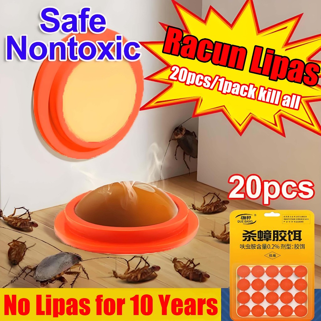 [1000m without cockroaches] cockroach killer bait 20pcs/box Racun Lipas ...