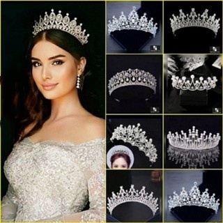 Luxury bride wedding headdress bride crown white shiny hair beauty ...