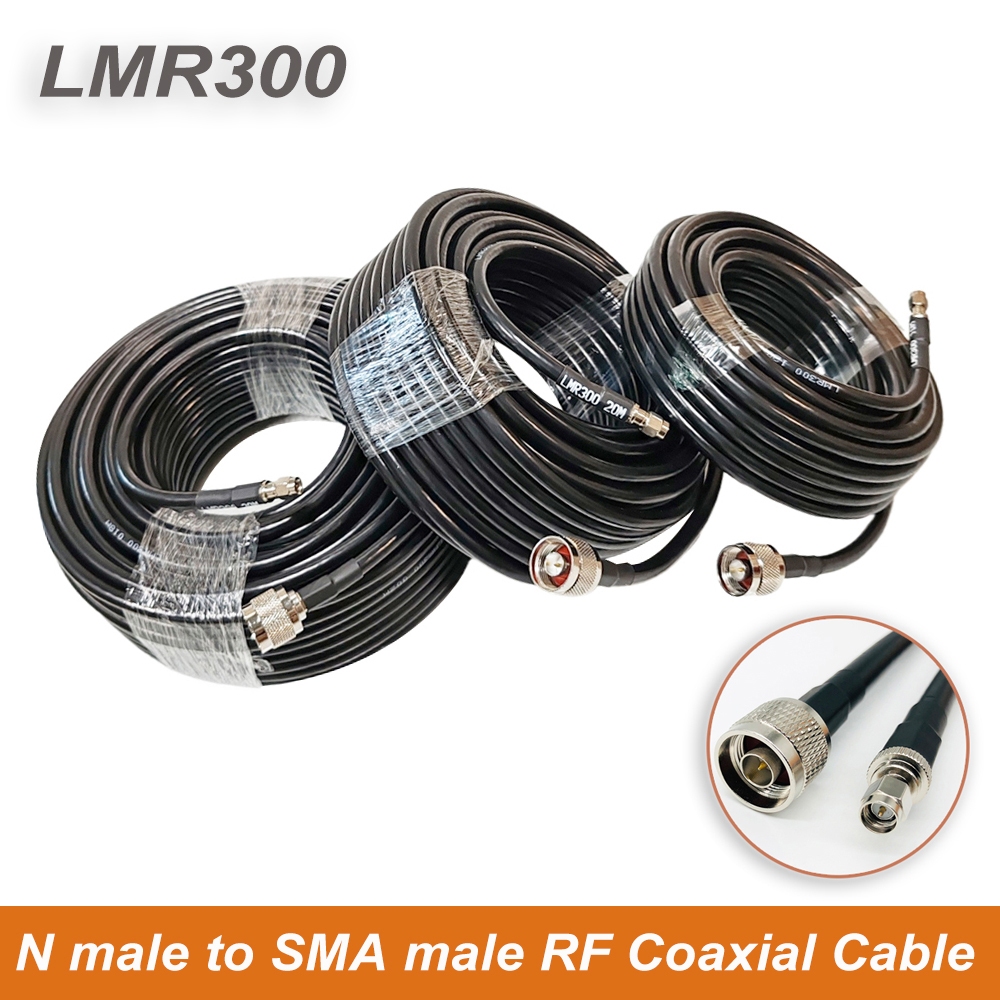Coaxial Cable LMR300 N Male to SMA TS9 Male 10m 15m 20m 30m Low Loss Extension Coax Cable for 4G ...