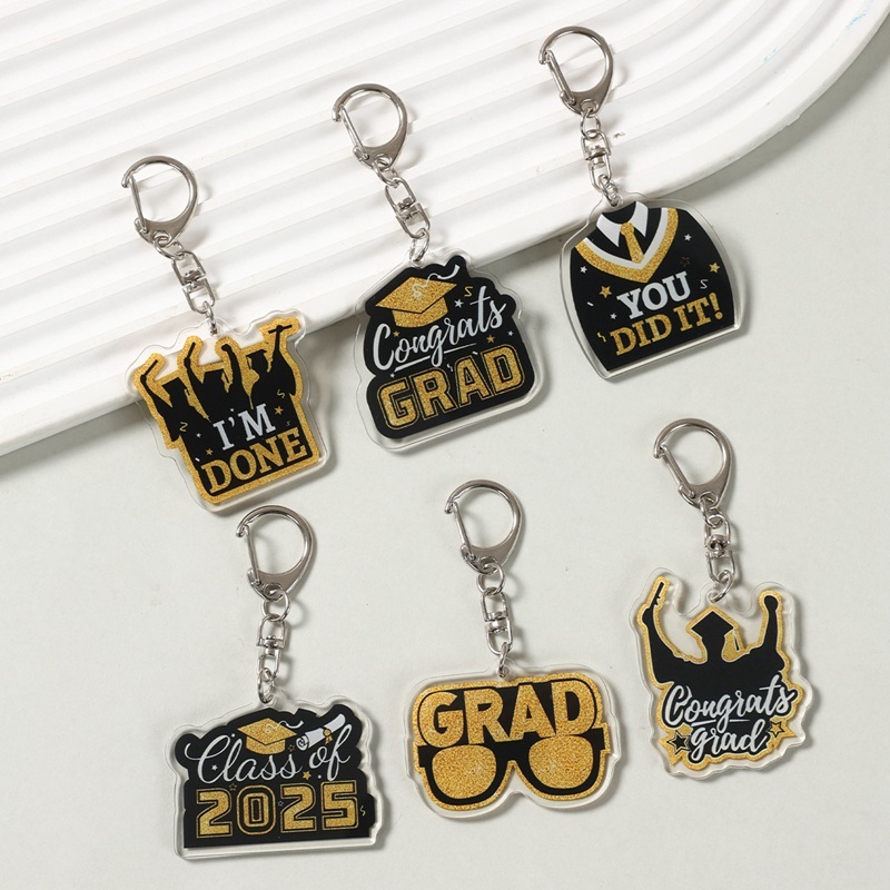 8pcs 2025 Graduation Acrylic Keychain Graduation Gifts Keychain for ...