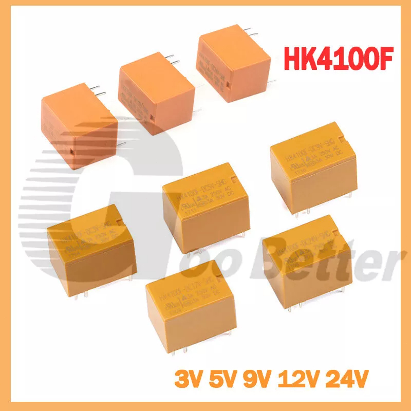 Miniature Power Relay HK4100F-DC3V 5V 9V 12V 24V-SHG 4100 Relays 250VAC ...