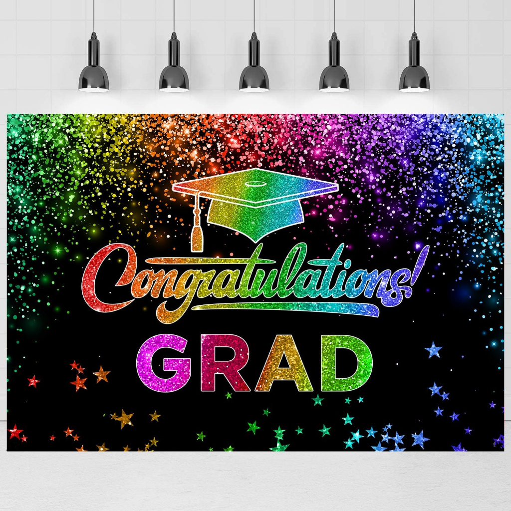 Congratulations Grad Graduation Photography Backdrop Graduation Prom ...