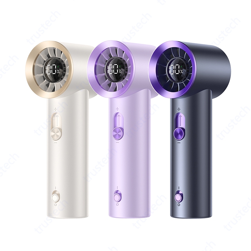 High Speeds Mini Turbo Handheld Fans with Digital Display 100 Speeds ...