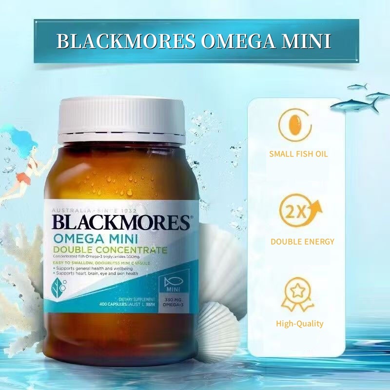 Blackmores Omega Mini Double Concentrate Odourless Fish Oil ( 400 Mini Capsules )OMEGA-3 fish ...
