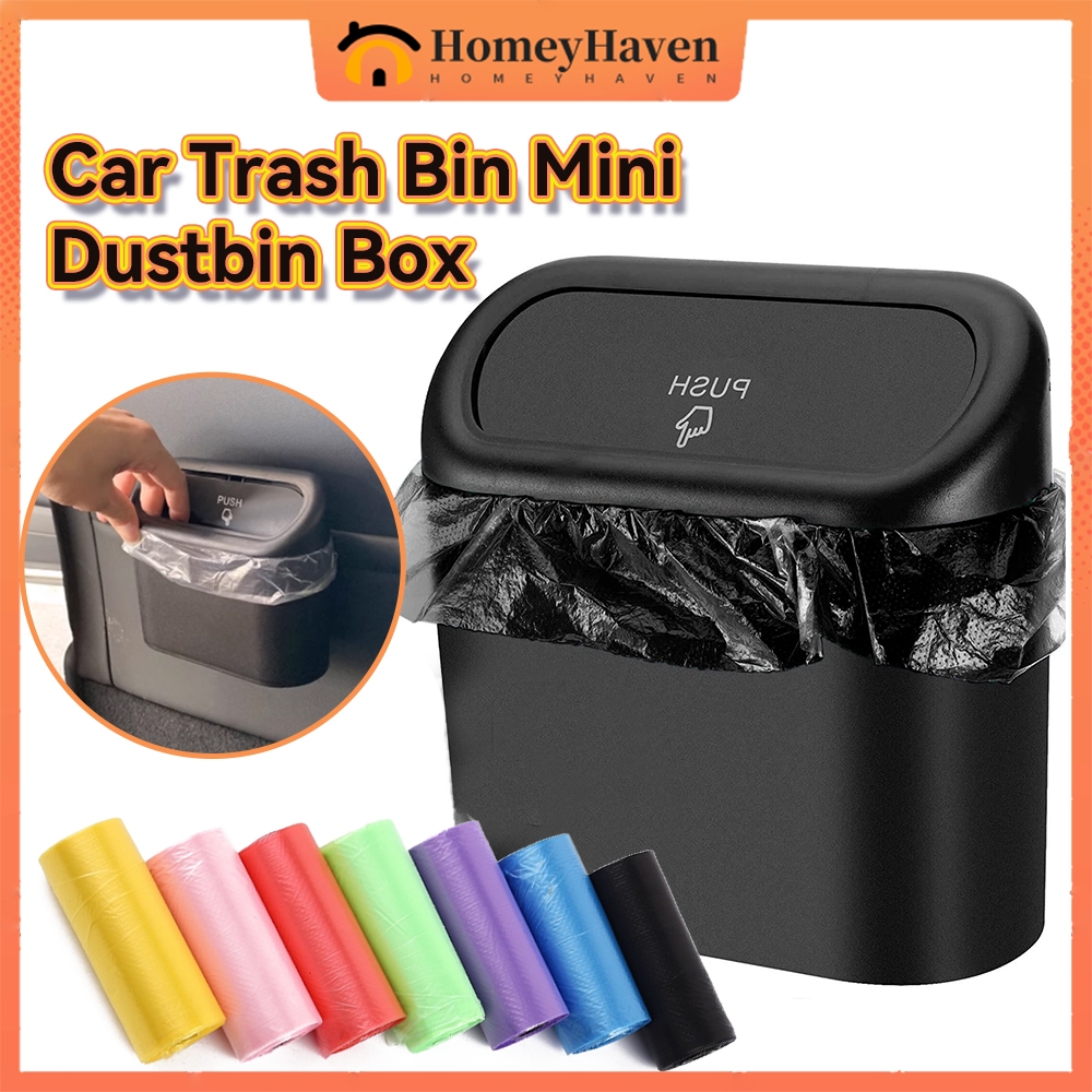 Car Trash Bin Auto Mini Dustbin Box Rubbish Universal Hanging Back Seat ...