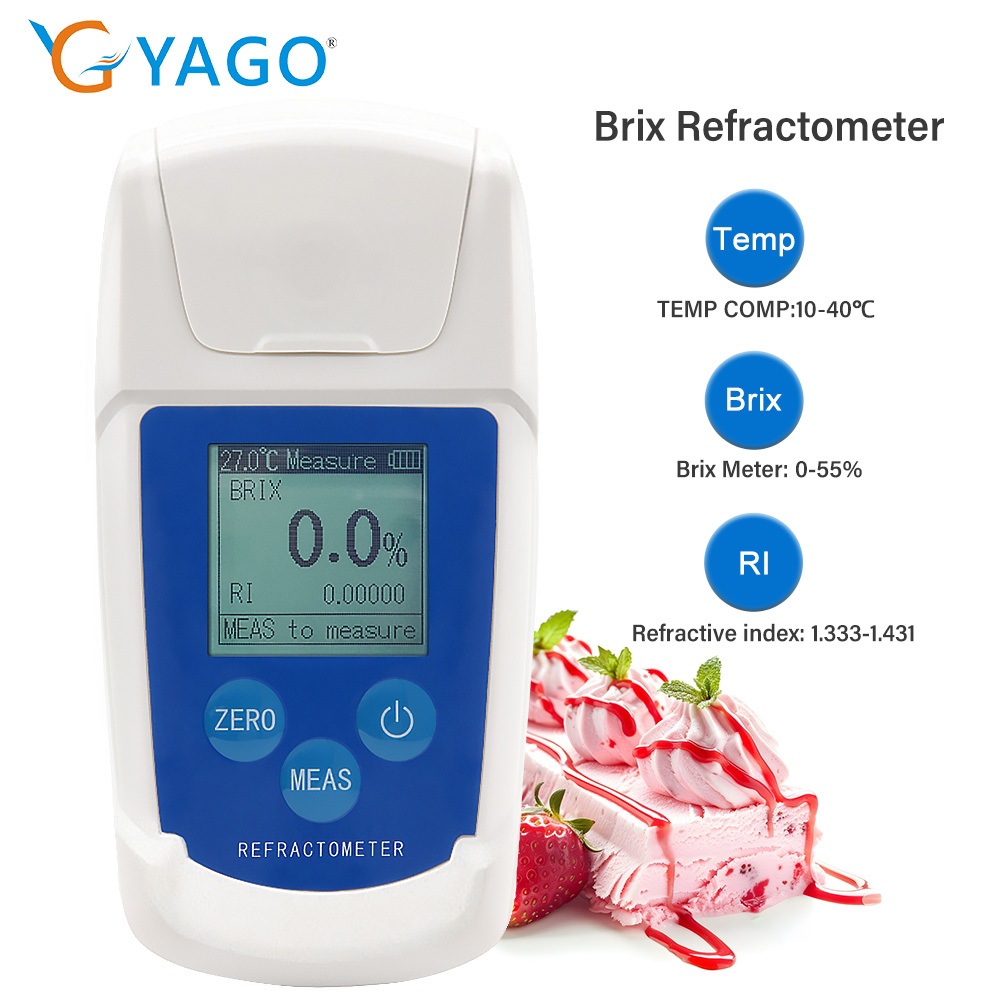 YAGO Handheld Refractometer With Digital Display Of 0-55% Sugar Content ...