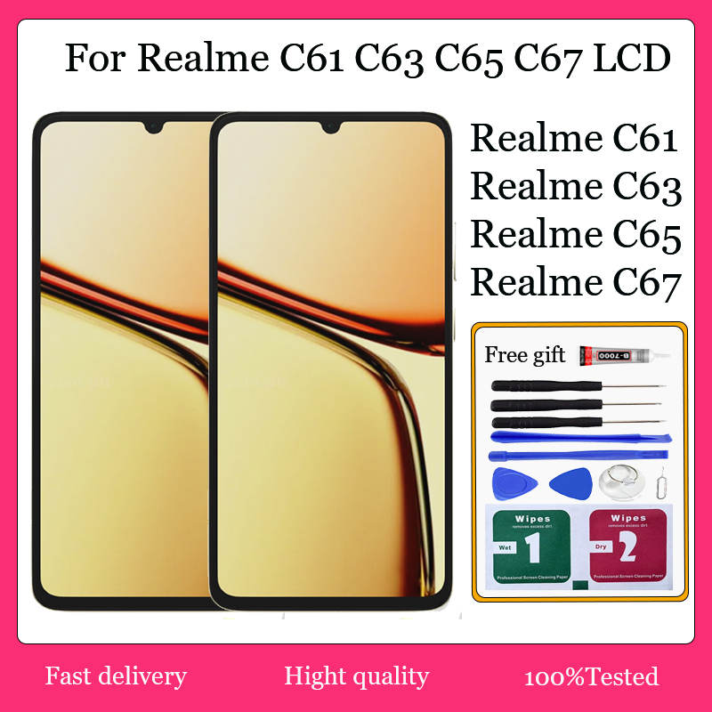 Original For Realme C61 C63 C65 C67 LCD Display Touch Screen With Frame Replacement | Shopee ...