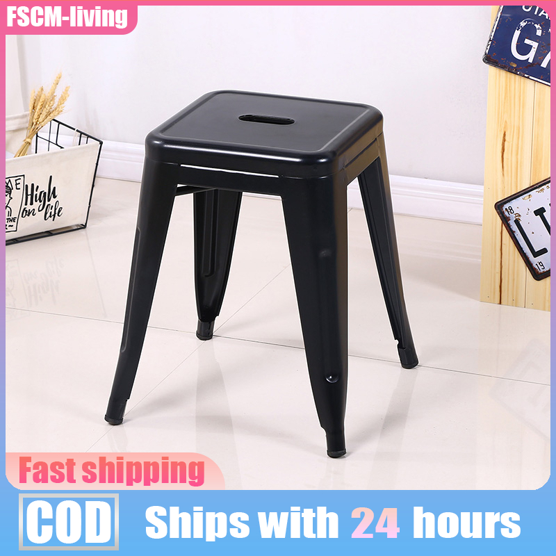 COD Bar Stool 45CM Bar Stool Kerusi Makan Kerusi Besi Cafe Chair Metal ...