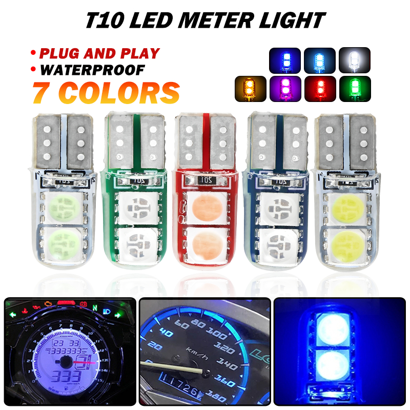 Motorcycle/Car T10 LED Meter Light Dashboard Light Signal Indicator ...