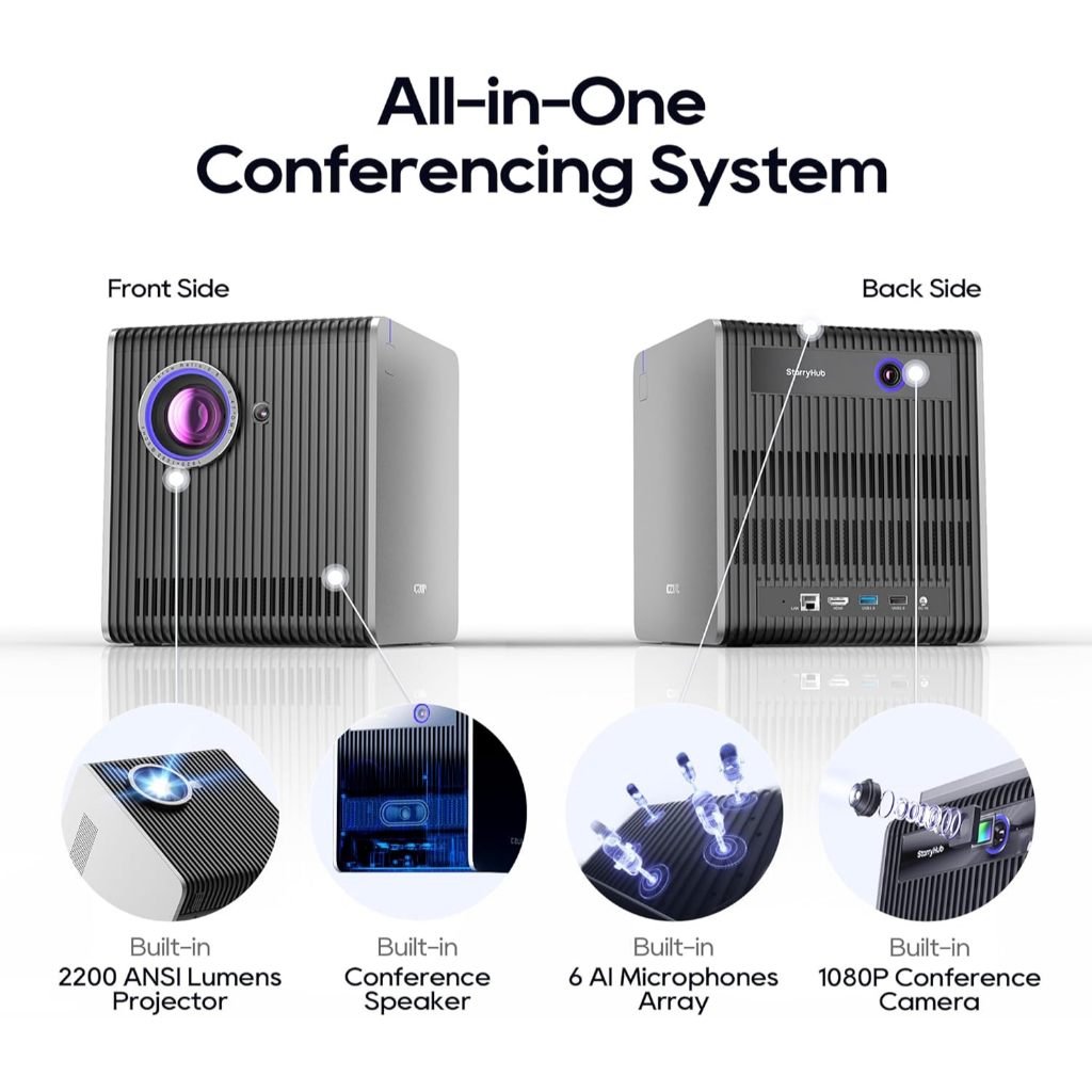 StarryHub Video Conferencing System 2024 Edition, 2200 ANSI Lumens ...