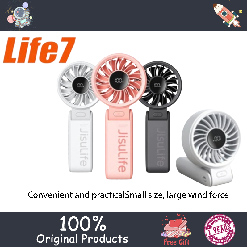 Life7 Portable Fan 3600mAh 5000mAh with LED Display 150 ° Three in One ...