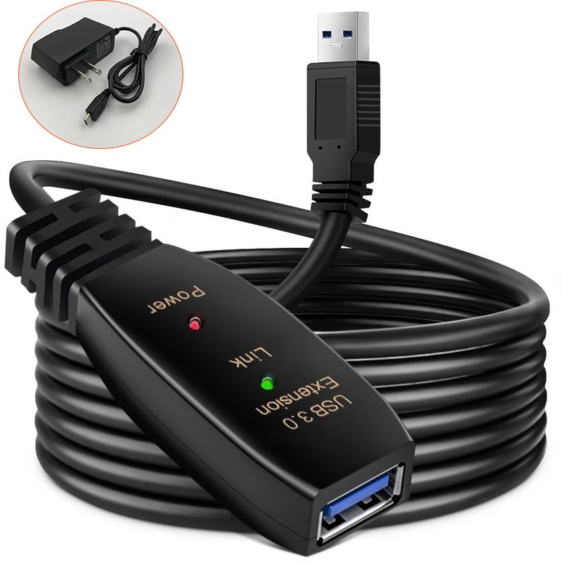 5m 10m 15m 20m 30m USB 3.0 Extension Cable with Power Type A Male To ...