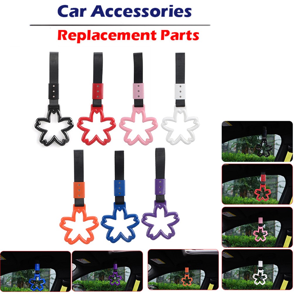 Universal JDM Car Tow Strap Tsurikawa Handle Hand Strap Flower-shaped ...