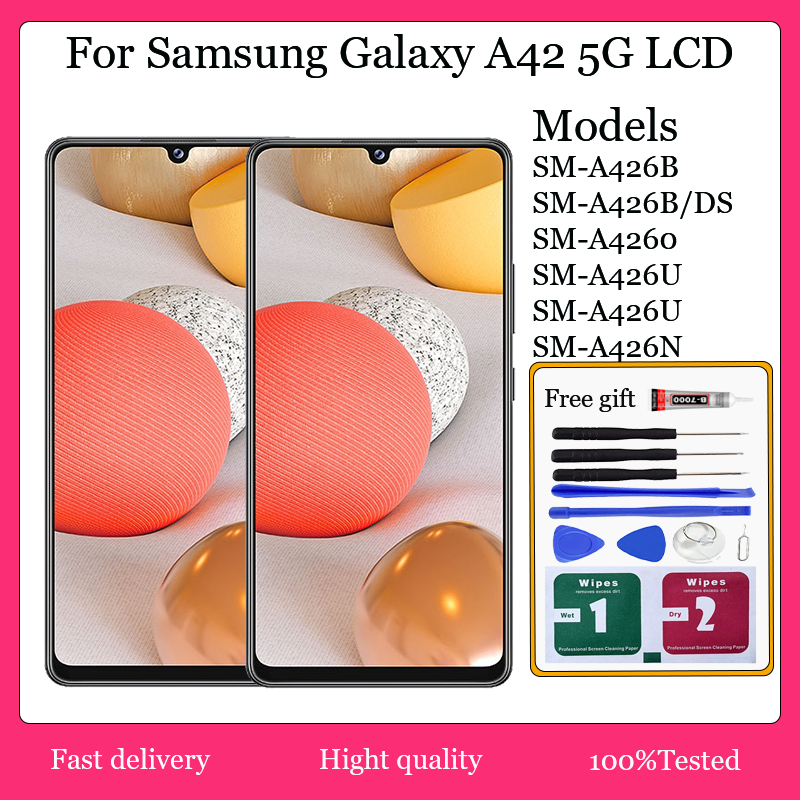 Original AMOLED For Samsung Galaxy A42 5G LCD Display Touch Screen With ...