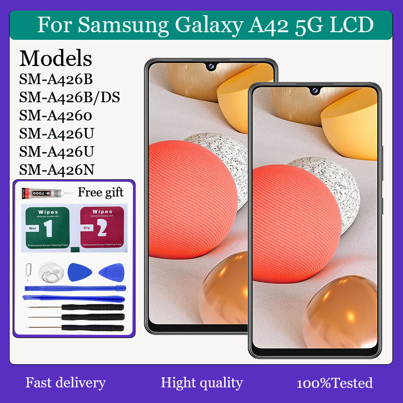 Original AMOLED For Samsung Galaxy A42 5G LCD Display Touch Screen With ...