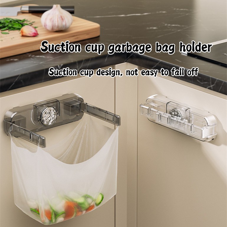 Suction Cup Garbage Bag Bracket No Punch Hanging Shopping Bag Kitchen ...