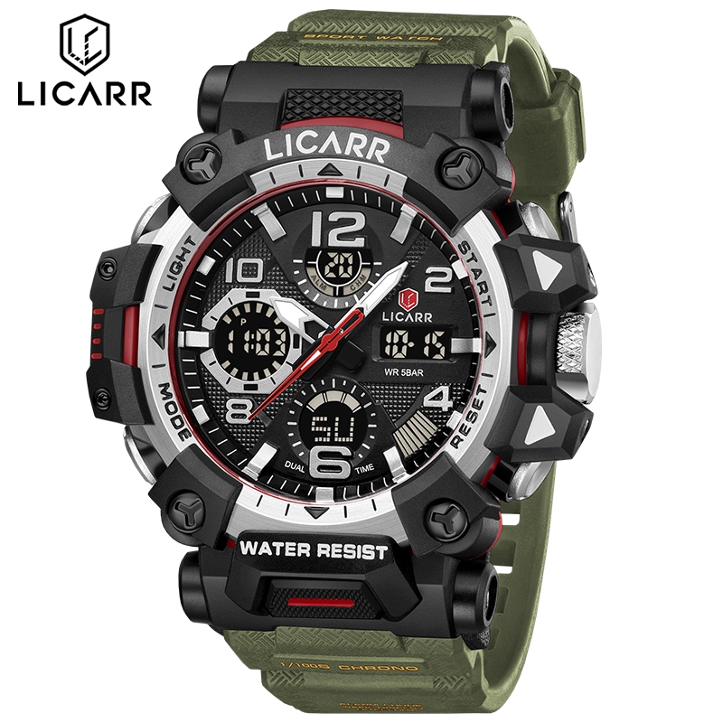 LICARR Fashion Original Dual Display Trend Sports Waterproof Men's ...