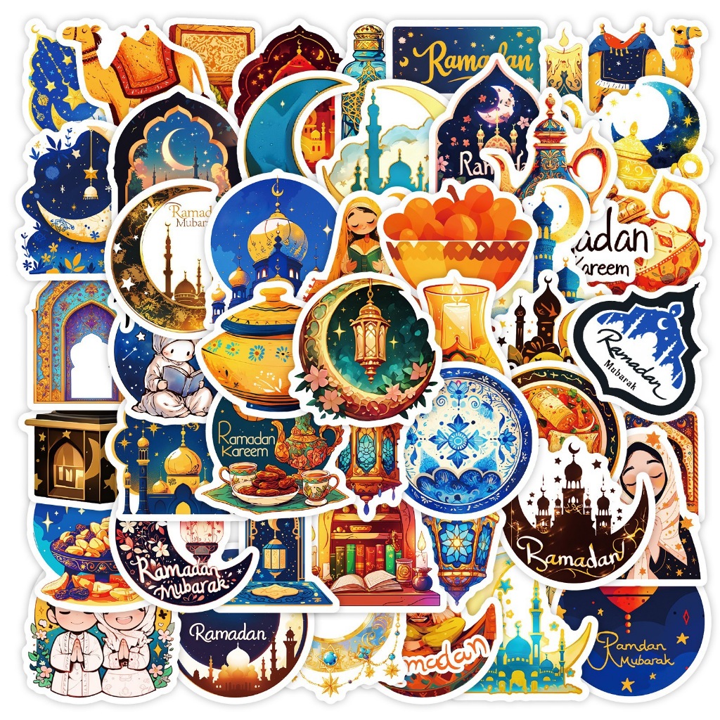 50 sticker raya Mubarak Series ramadhan decoration waterproof DIY ...