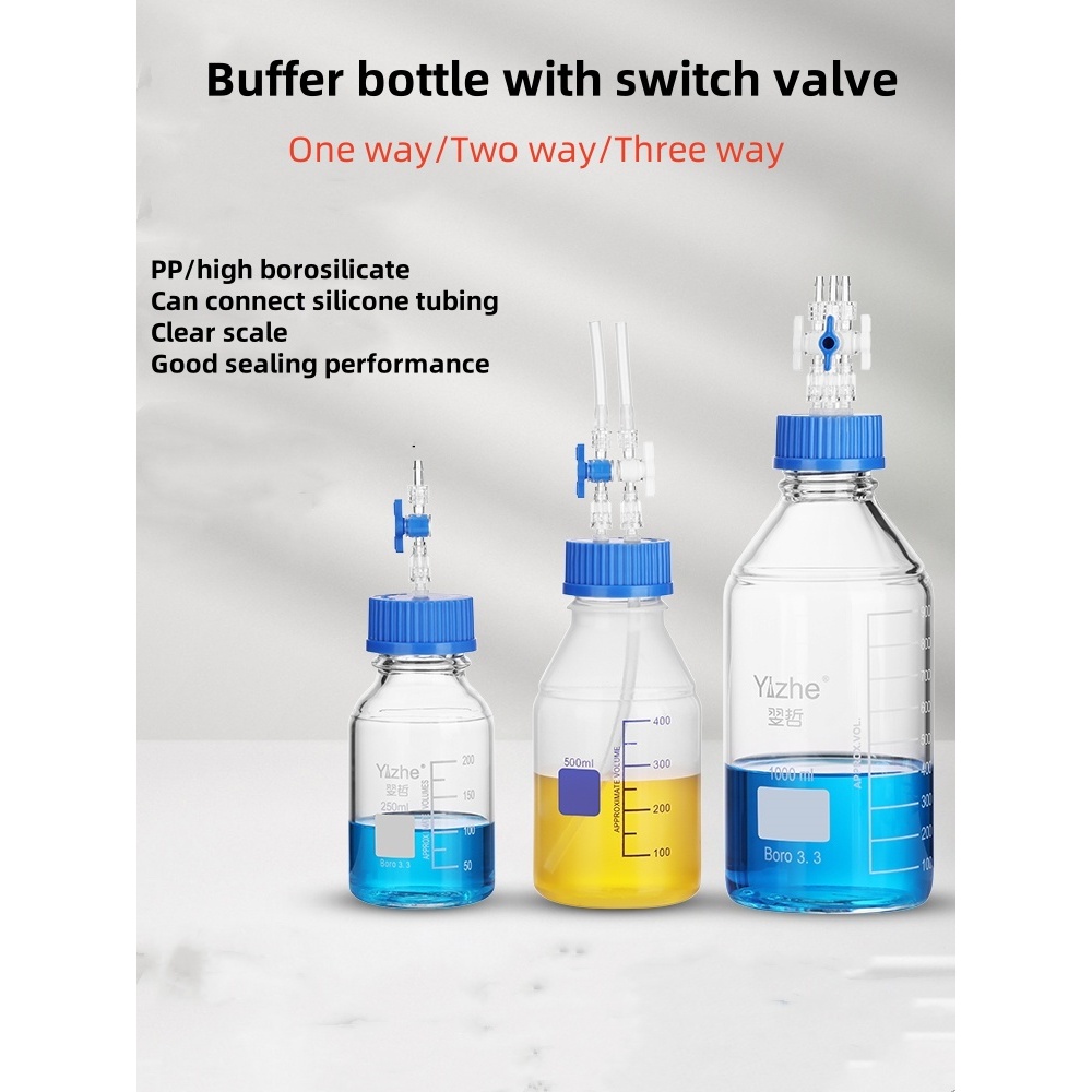 Negative pressure buffer bottle high borosilicate waste liquid sampling ...