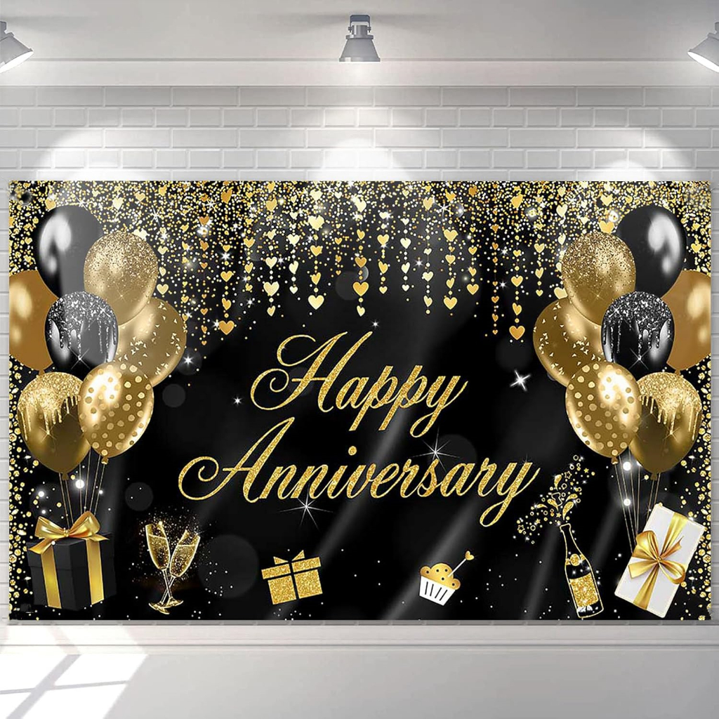 Happy Anniversary Photography Backdrop for Wedding Bridal Shower Party ...