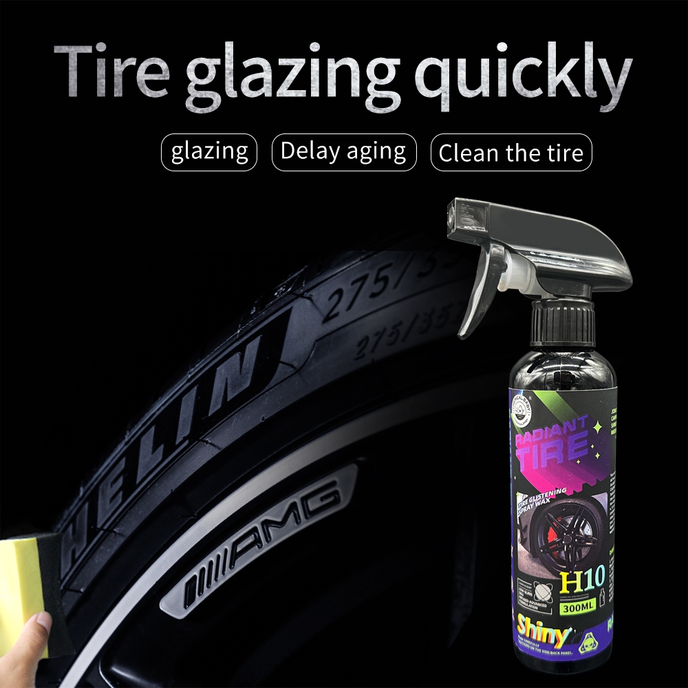 H10 Tire Coating Spray【300ML】Car Tire Shine Brightening Coating Tyre ...