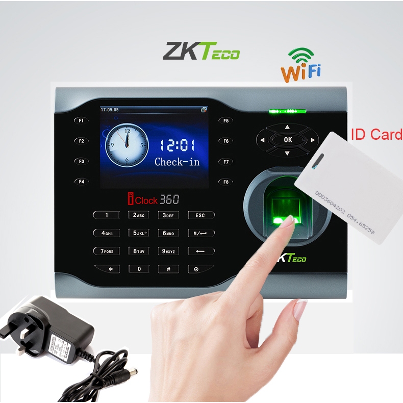 ZKteco iClock360 WIFI Biometric Fingerprint Time Attendance Machine TCP ...