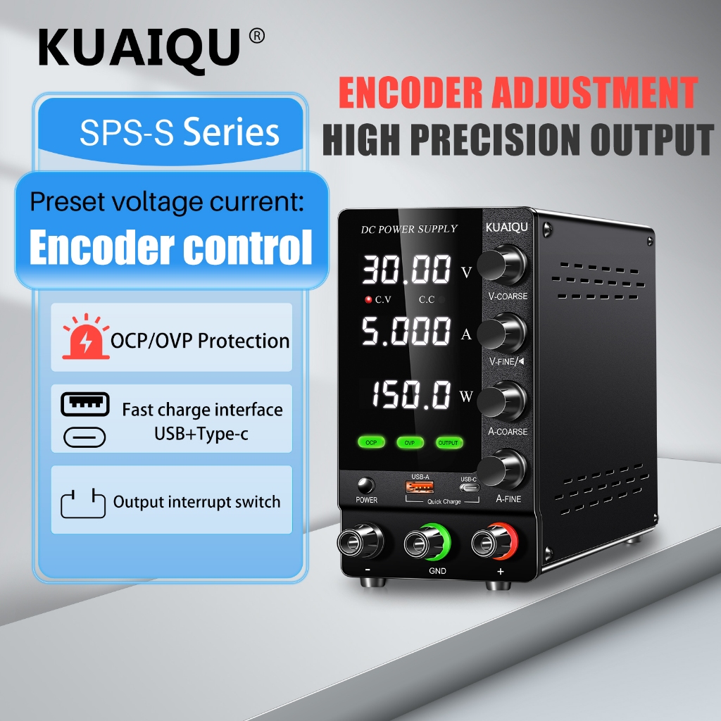 【KUAIQU】 Upgrade Adjustable Switching DC Power Supply 30V10A 60V 5A ...