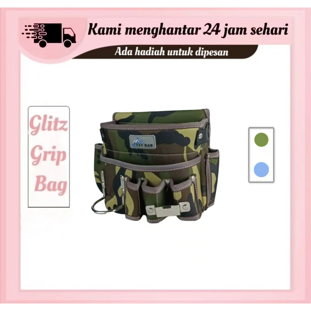 Poket kuku tukang kayu tapak pembinaan lelaki beg pinggang pelbagai ...