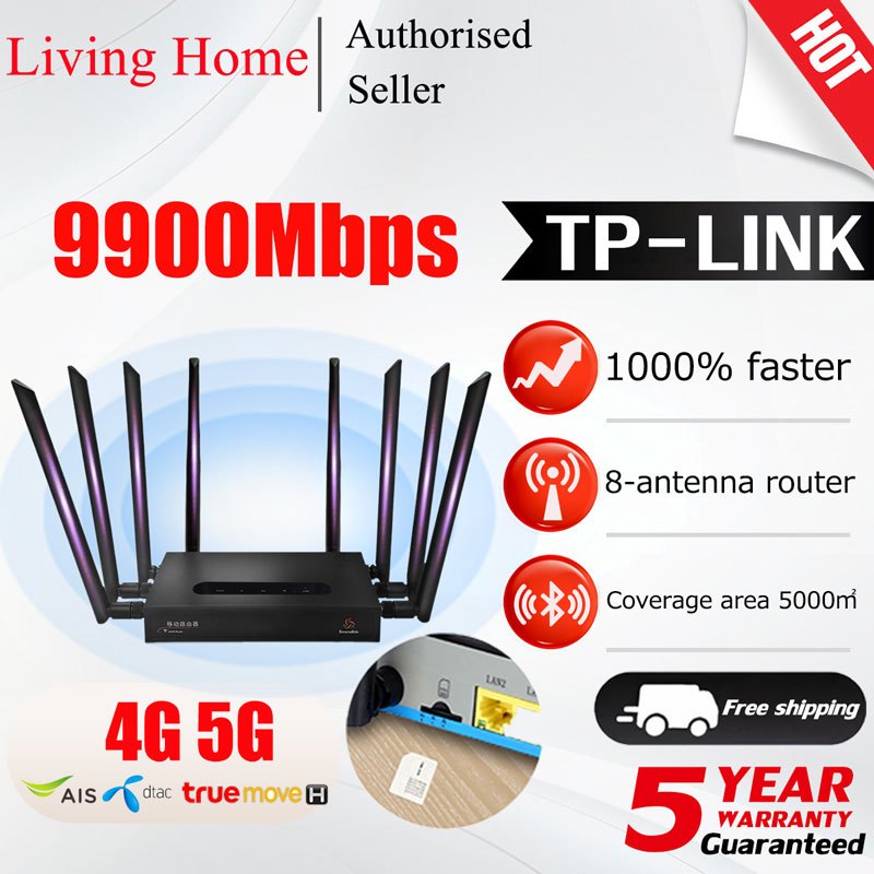 【TP-Link】4G 5G Wifi Router Sokong Kad SIM 9000Mbps Boost Internet Speed ...
