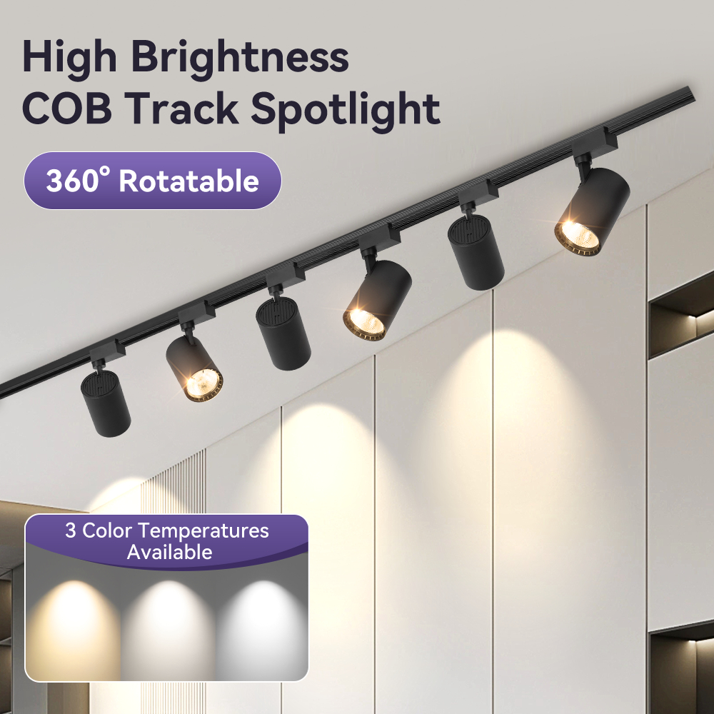 Led Track Light Set 3 Color 3/4/6PCS COB Track Lights Fixture ...