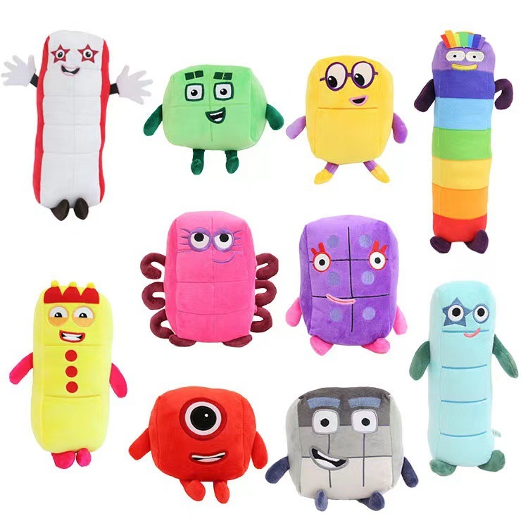 10pcs Cartoon Numberblocks Plush Doll Baby Educational Stuffed Toys ...