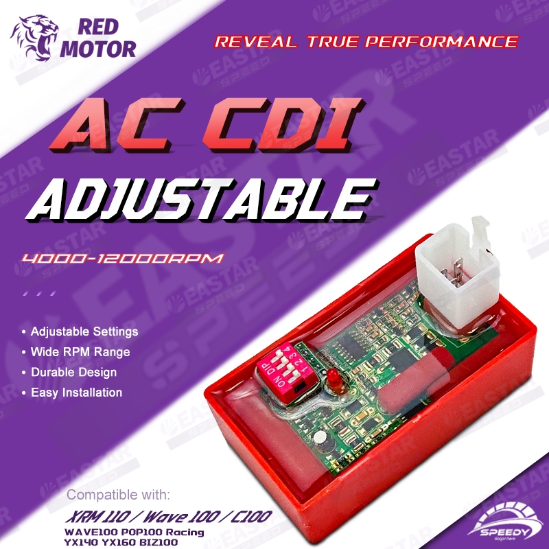AC 5 PIN POP100 Adjustable CDI with DIP switch C100 EX5 Racing YX140 ...