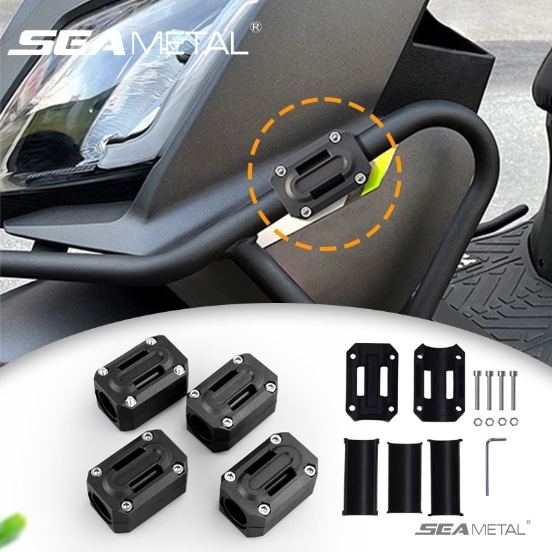 SEAMETAL Motorcycle Crash Bar Protector Bumper Protective Block Engine ...