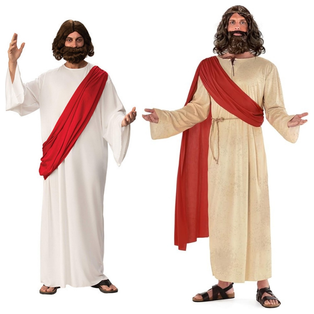 Jesus Costume for Adult Kids, Greek God Priest Padre Costume for Men ...