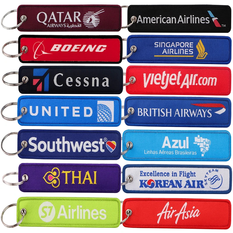 Aircraft Logo Styles Key Chain Motorcycles Embroidery Key Fobs Holder ...