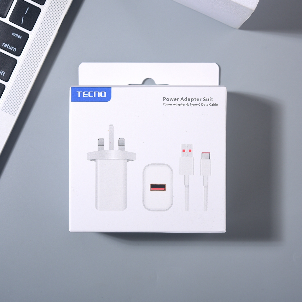 Original TECNO 33W Super Fast Charger Uk Plug Power Adapter USB Type C ...