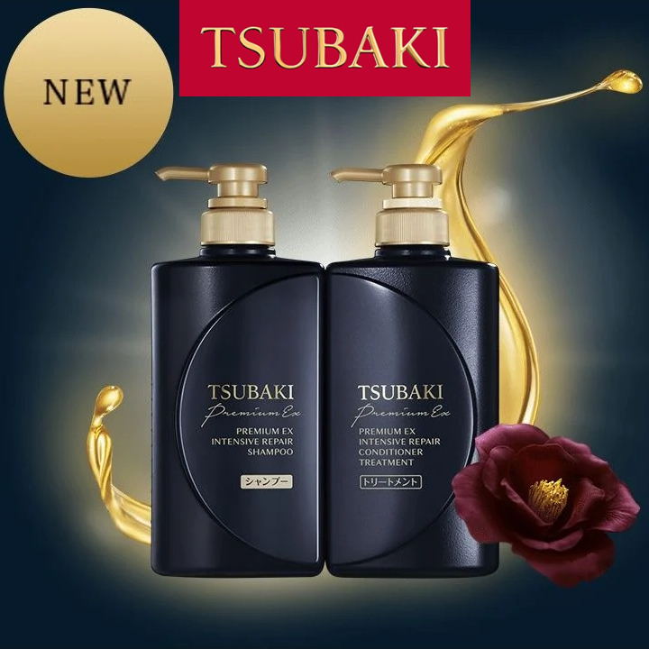 TSUBAKI Premium EX Intensive Repair Shampoo 490ml + Conditioner 490ml | Shopee Malaysia