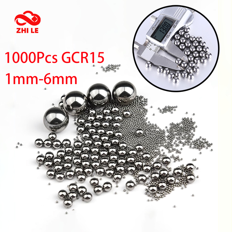 1000Pcs 1mm-6mm GCR15 High Precision Bearing Steel Roller Balls Small ...
