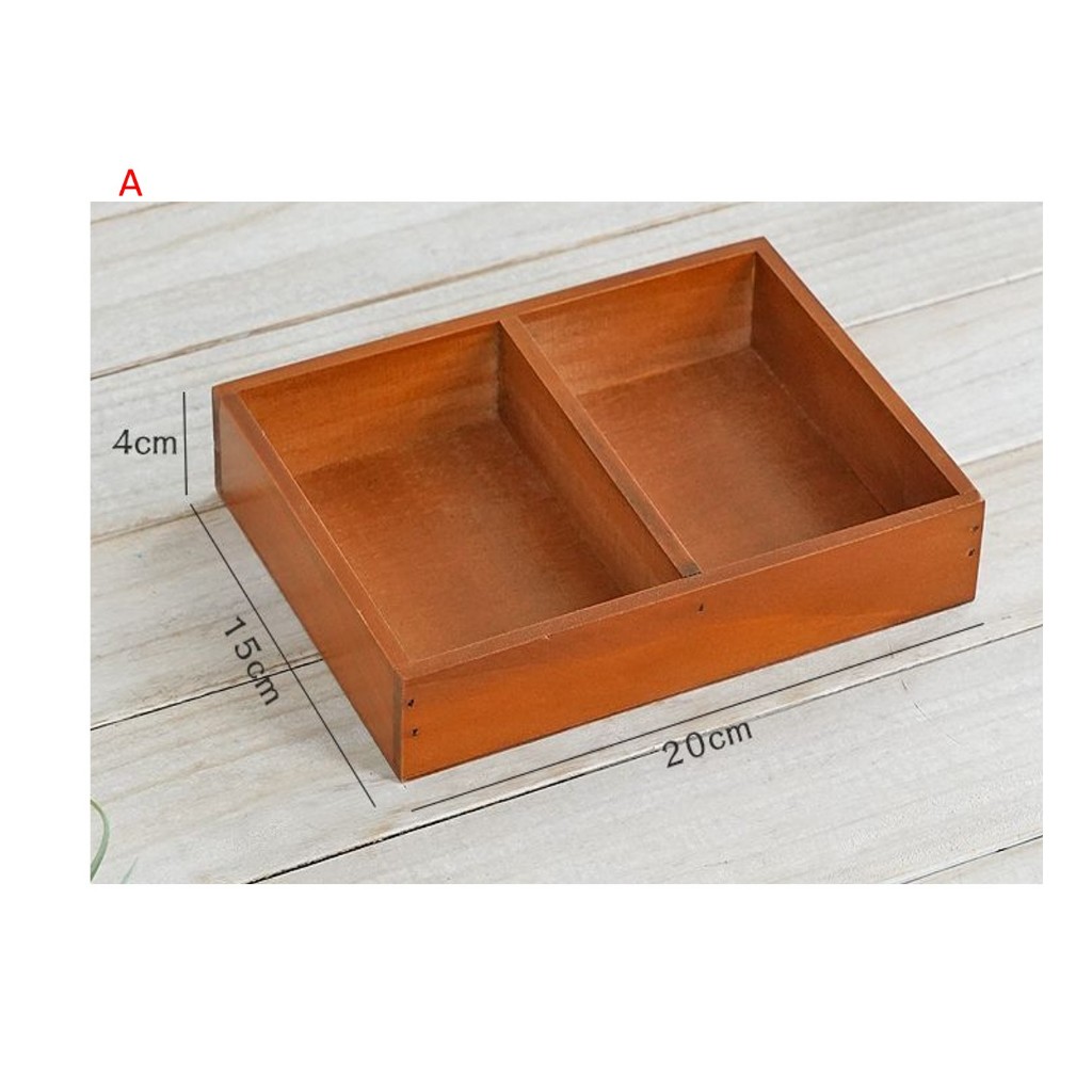 Wooden Desktop Sorting Classification Tray Cosmetic Storage Wooden Box ...