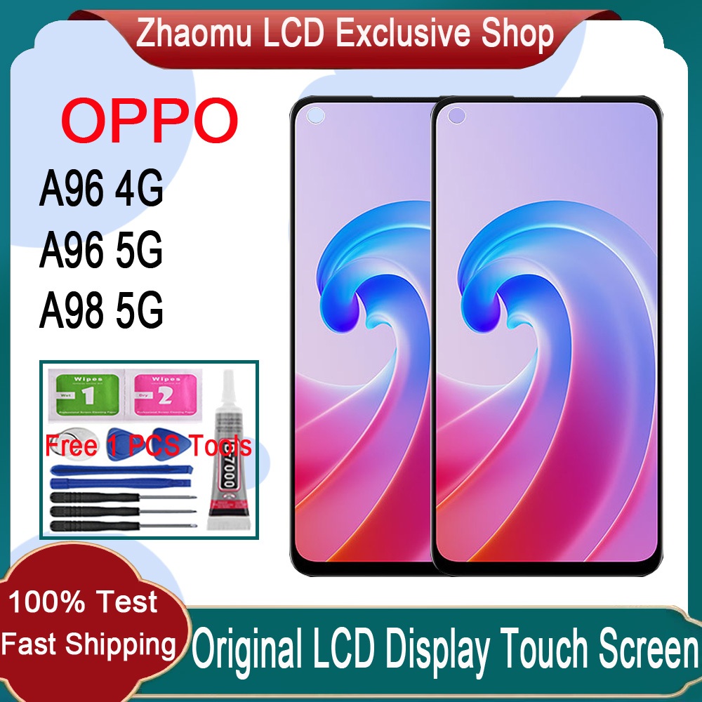 Original OPPO A96 4G 5G A98 5G LCD Display Touch Screen Replacement ...