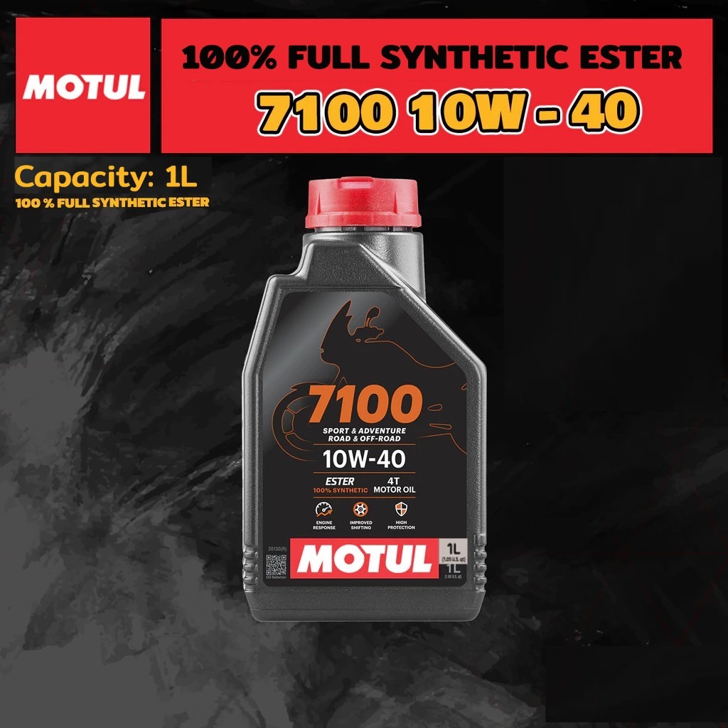 【100% ORIGINAL】MOTUL Fully Synthetic 7100 10W40/ 10W50 4T Ester Engine Oil/ Minyak Hitam Motor ...